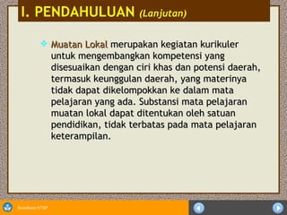 Pengembangan Model Mata Pelajaran Muatan Lokal | PPT
