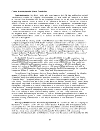 estee lauder 2004proxy | PDF