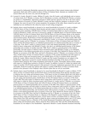 estee lauder 2004proxy | PDF