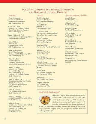 Dole 2003 Annual | PDF