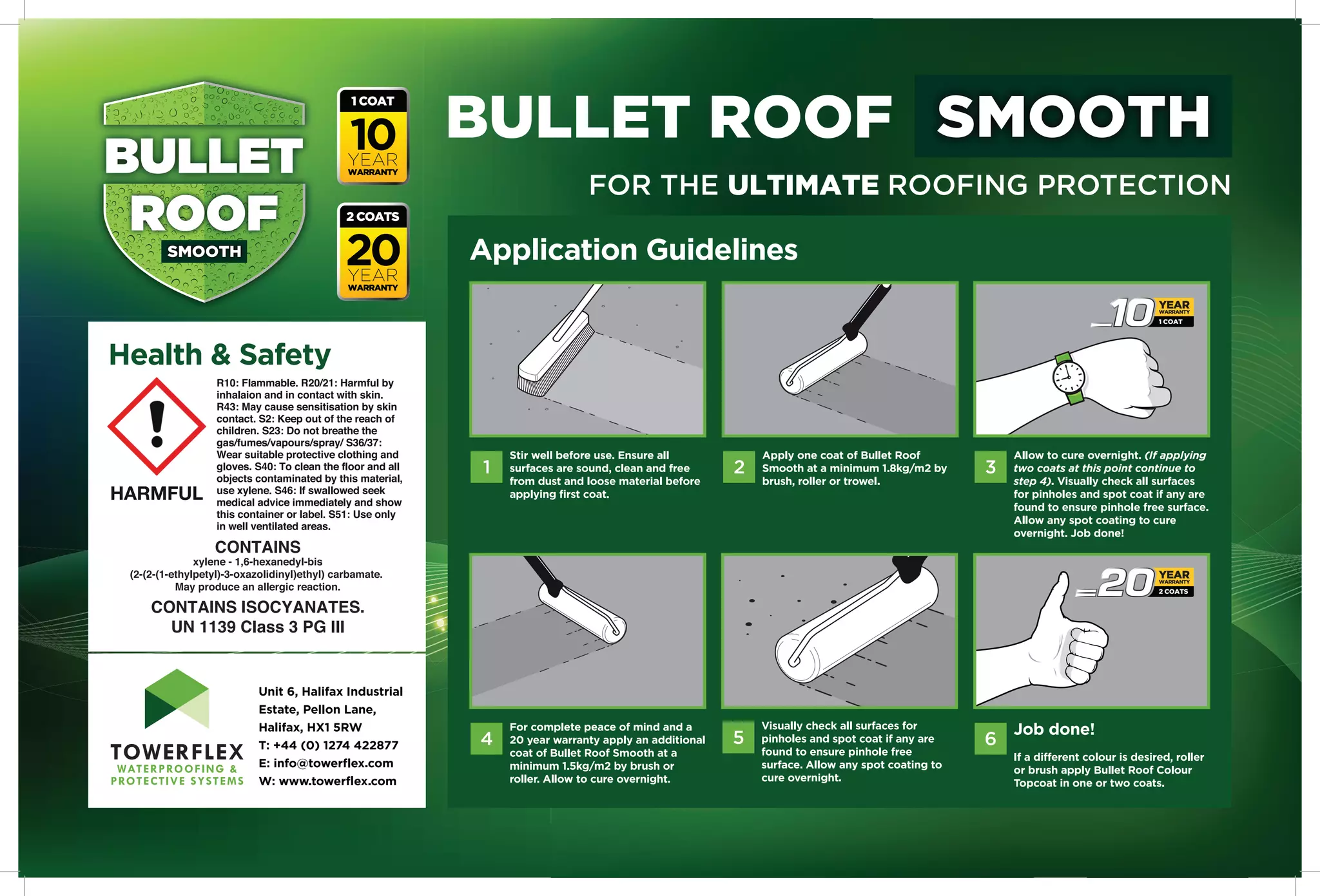 TOWERFLEX BULLET ROOF SMOOTH PRODUCT PACKAGING_AW | PDF | Arms ...