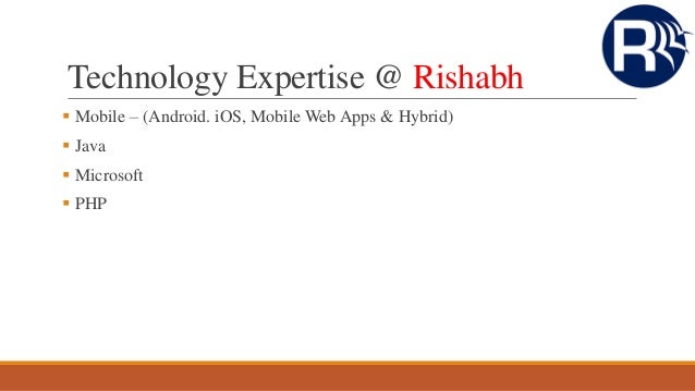 Rishabh Software - Slide Share