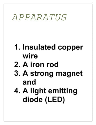 Physics Investigatory Project Class XII | DOCX