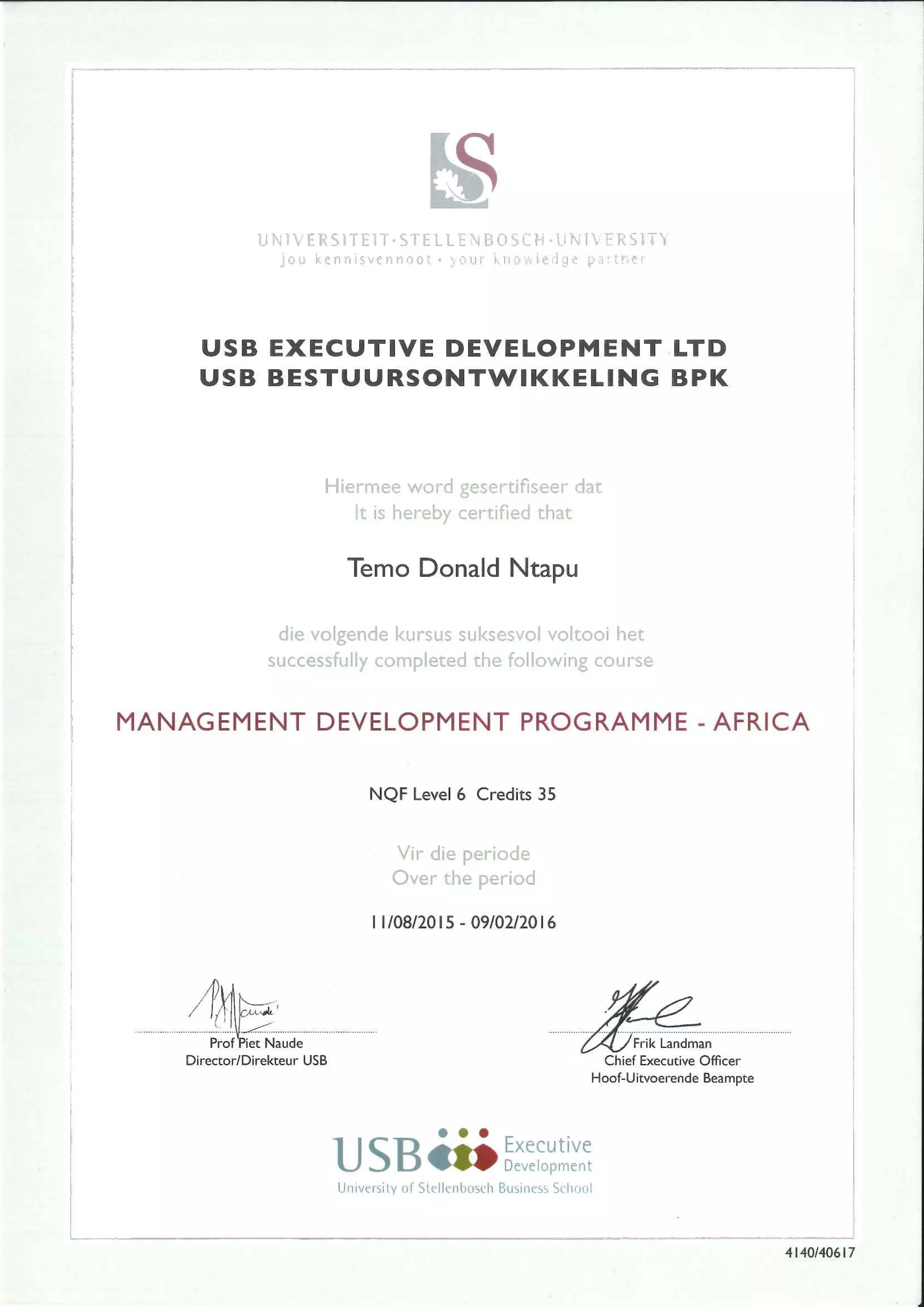 MDP Certificate | PDF