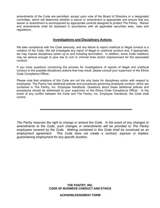 pantry code_of_conductnew | PDF