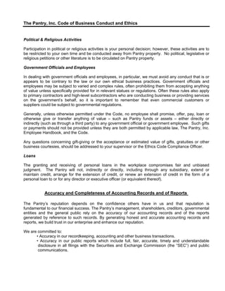 pantry code_of_conductnew | PDF