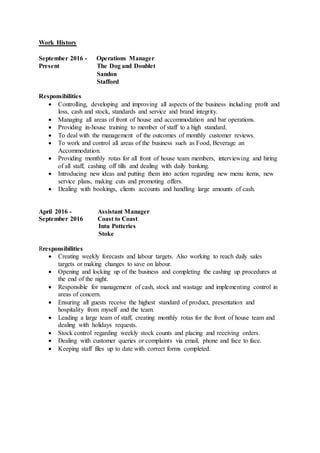 Charlotte Martin CV 2 | PDF