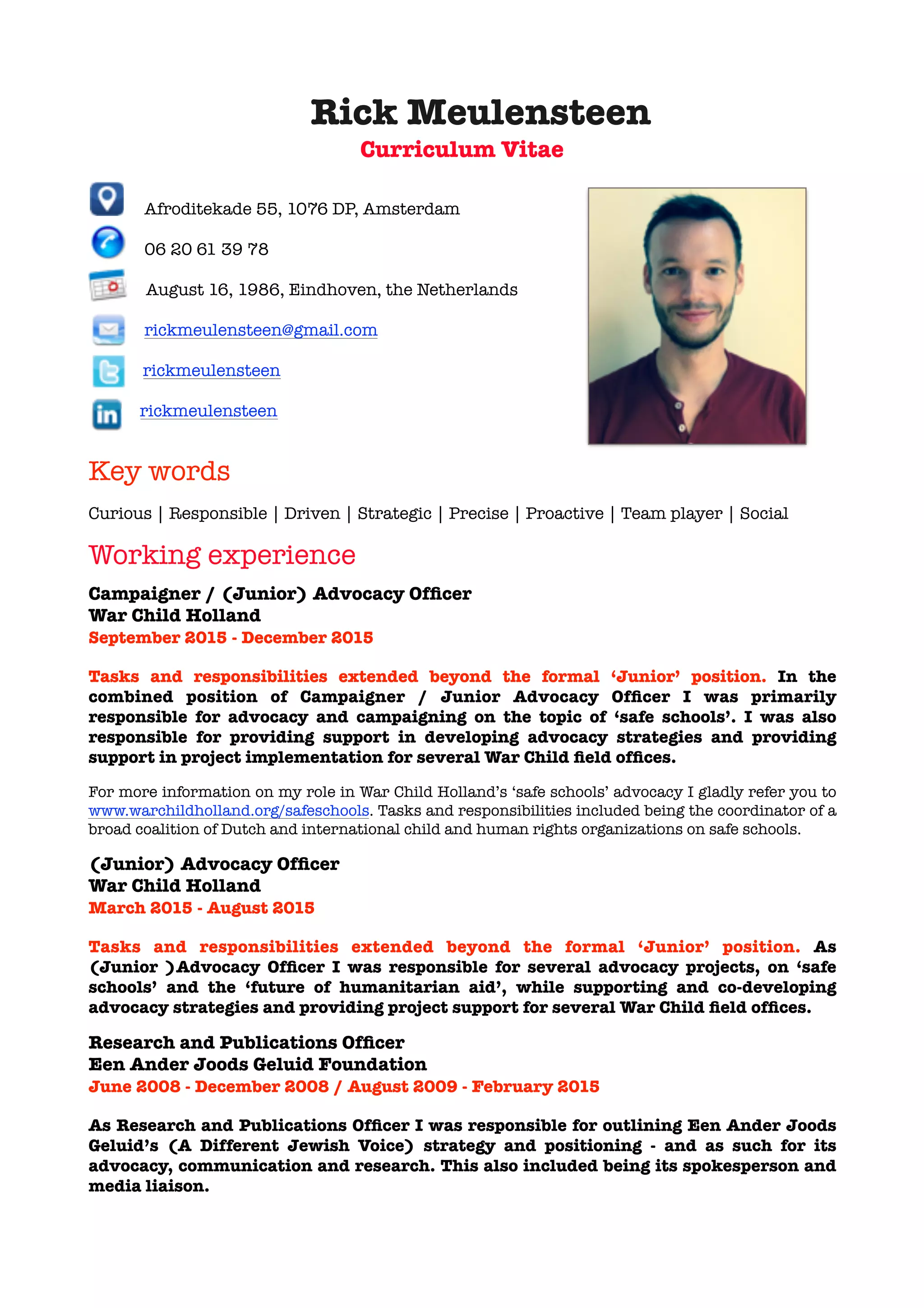 CV April 2016 - EXTENDED ENGLISH | PDF