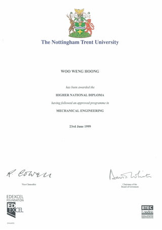 Higher National Diploma Cert | PDF