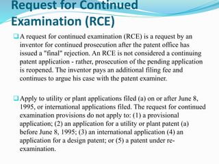 Presentation on the Patent Process in US | PPTX