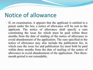 Presentation on the Patent Process in US | PPTX