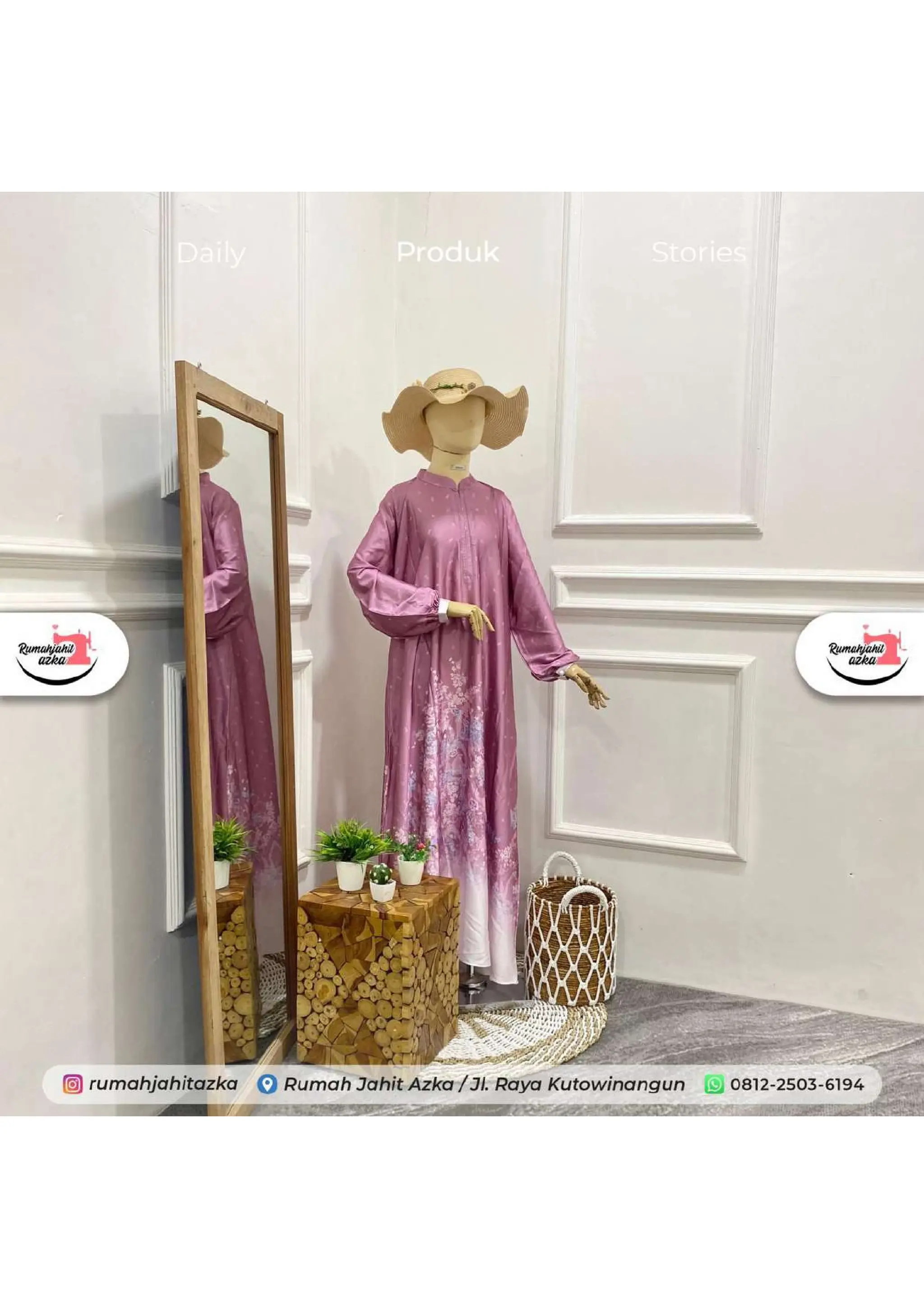 Gamis Armani Silk Motif Bunga Rumah Jahit Azka | PDF