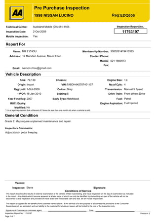 pre purchase inspection | PDF