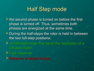stepper motor electrical machines - 2 ppt | PPT