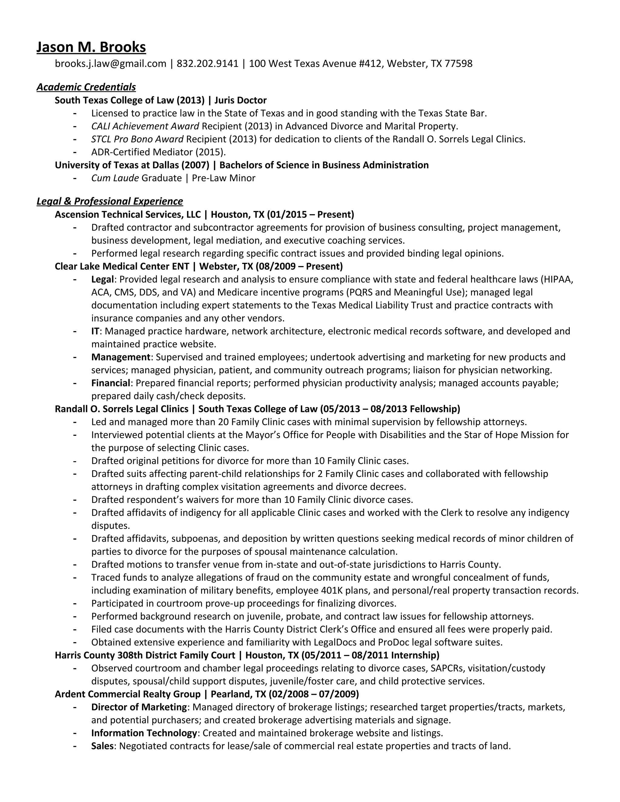 Jason Brooks - Resume | DOC