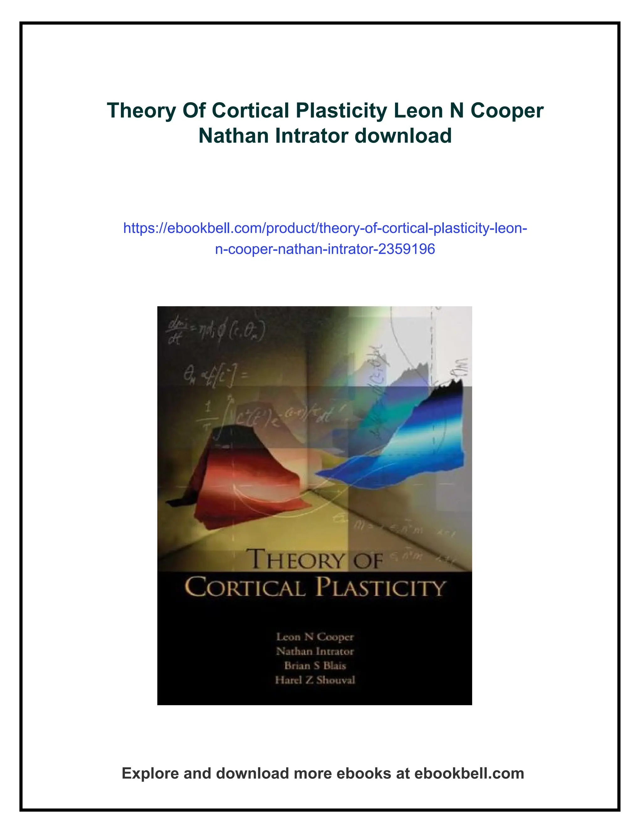 Theory Of Cortical Plasticity Leon N Cooper Nathan Intrator | PDF