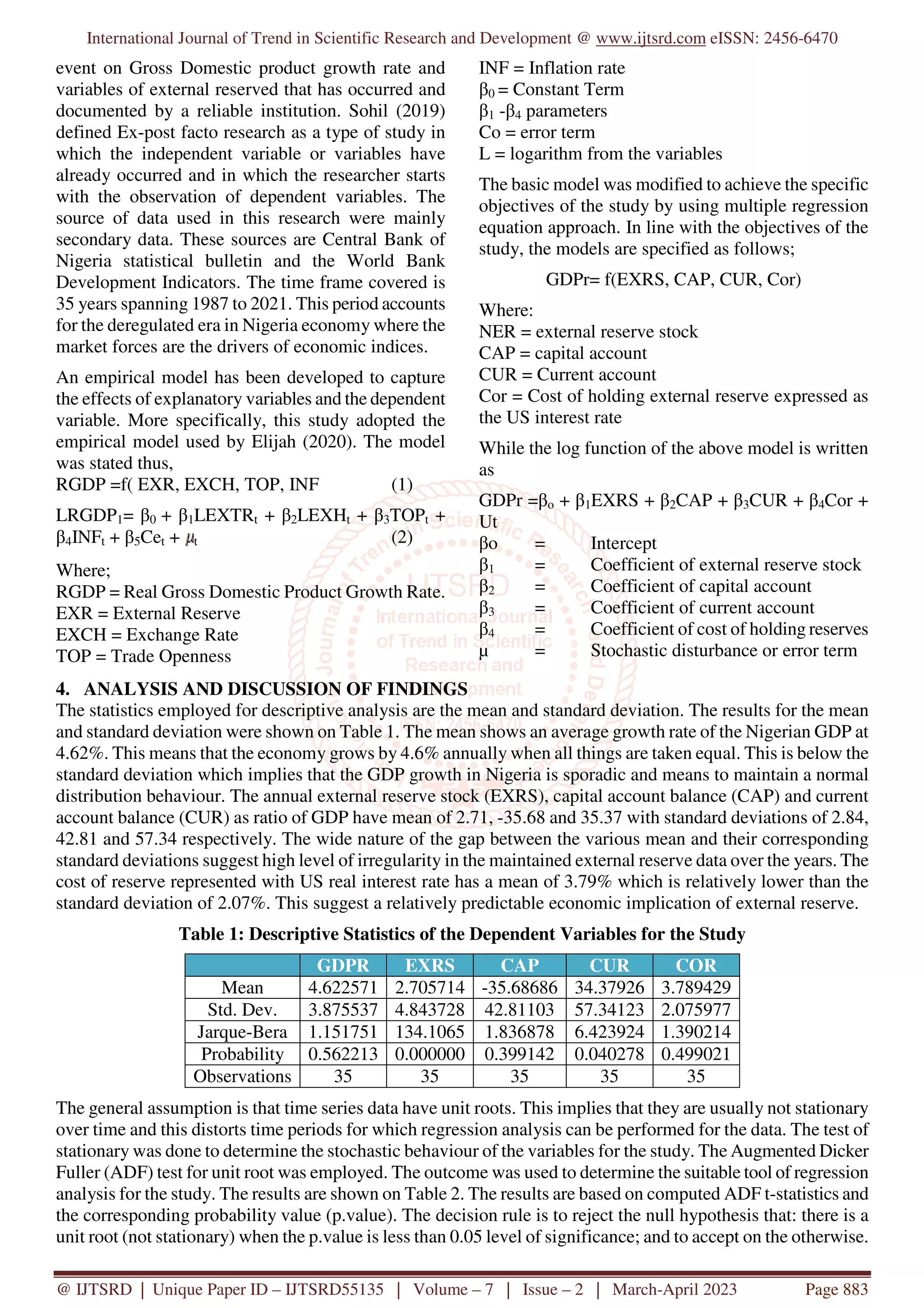 External Reserves and Economic Growth in Nigeria | PDF