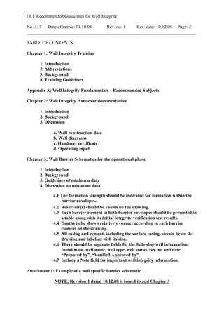 Recommended guidelines for well intergity | PDF