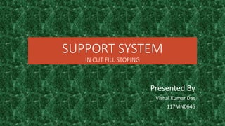 Support Systems In Cut And Fill Method Of Stoping | PPTX