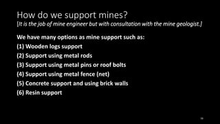 Support Systems In Cut And Fill Method Of Stoping | PPTX