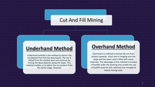 Support Systems In Cut And Fill Method Of Stoping | PPTX