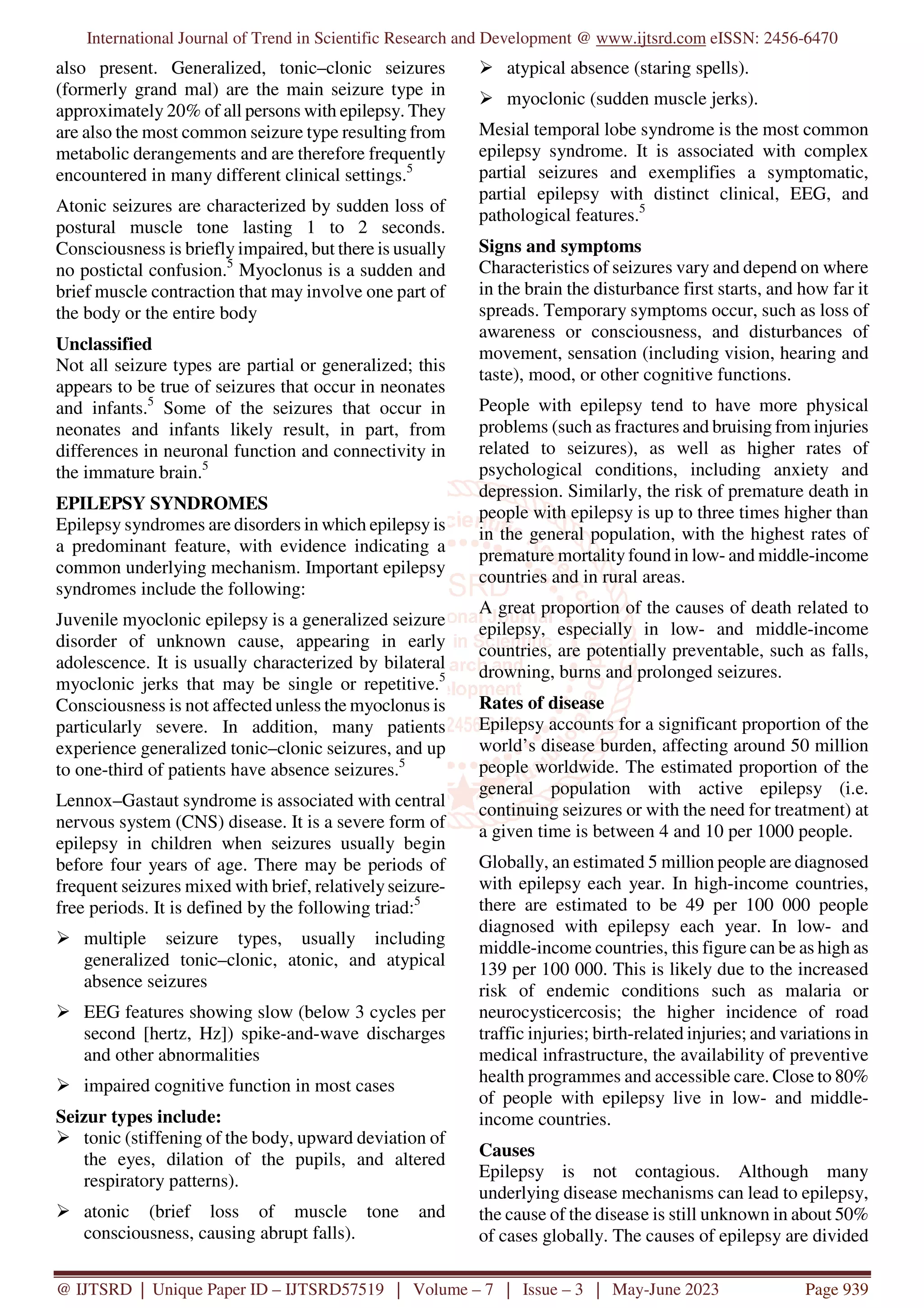 Review Epilepsy Seizure Disorder | PDF