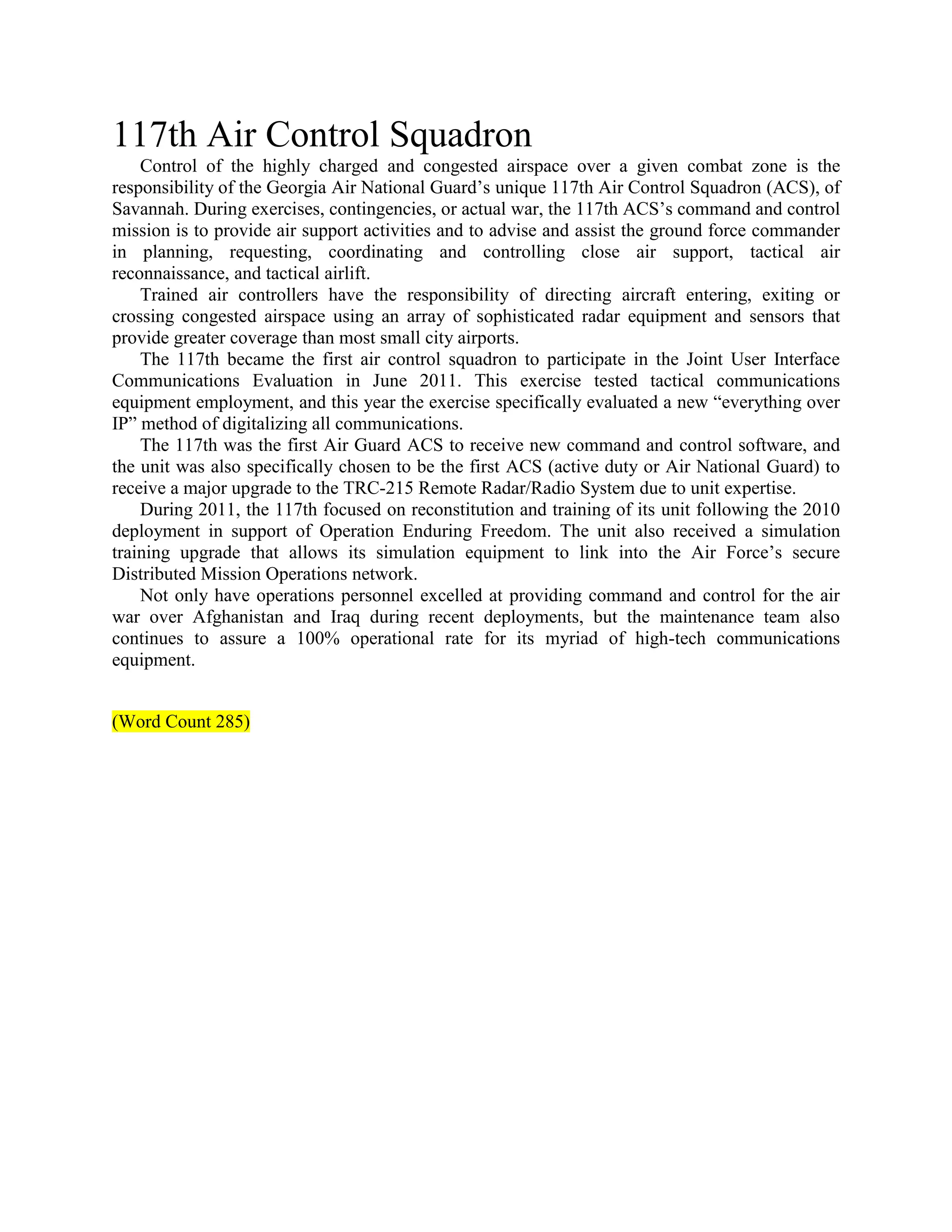 117th air control squadron | DOCX