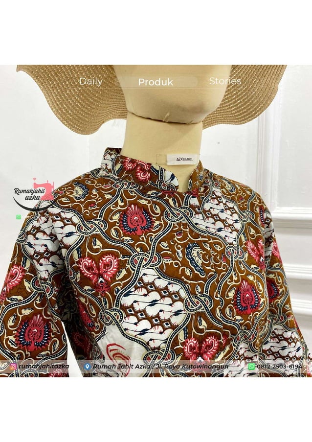 Model Tunik Basic Motif Batik Rumah Jahit Azka | PDF