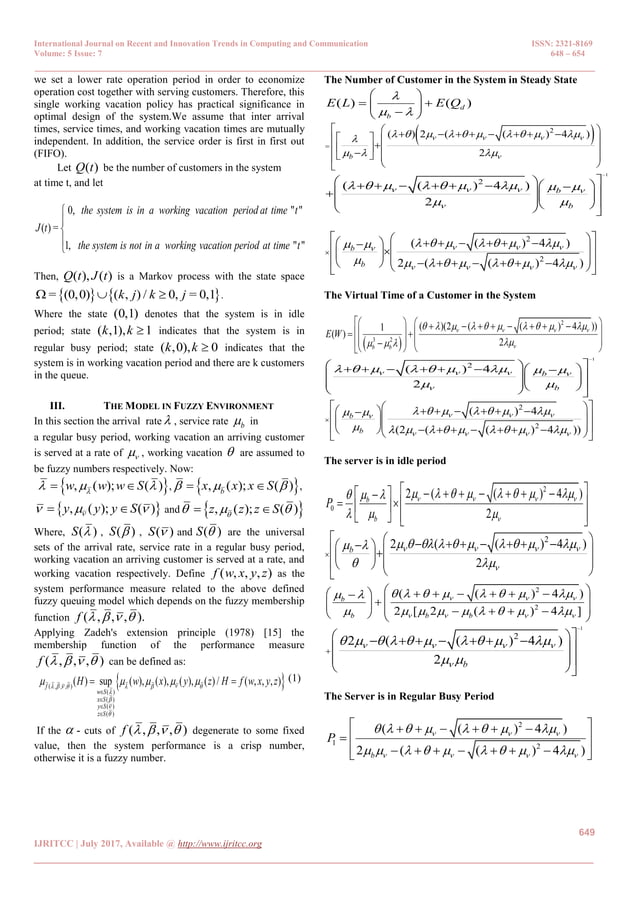 The FM / FM / 1queue with Single Working Vacation | PDF