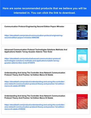 Communication Protocol Engineering 1st Edition Miroslav Popovic | PDF