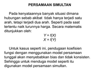 regresi linier berganda persamaan simultan, parsial.ppt