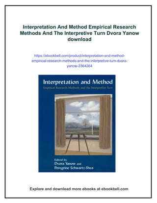 Interpretation And Method Empirical Research Methods And The ...