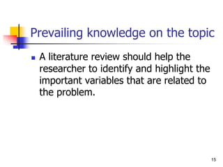 Research Process: The Broad Problem area and defining the problem ...