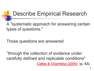 Research Process: The Broad Problem area and defining the problem ...