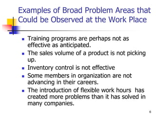 Research Process: The Broad Problem area and defining the problem ...