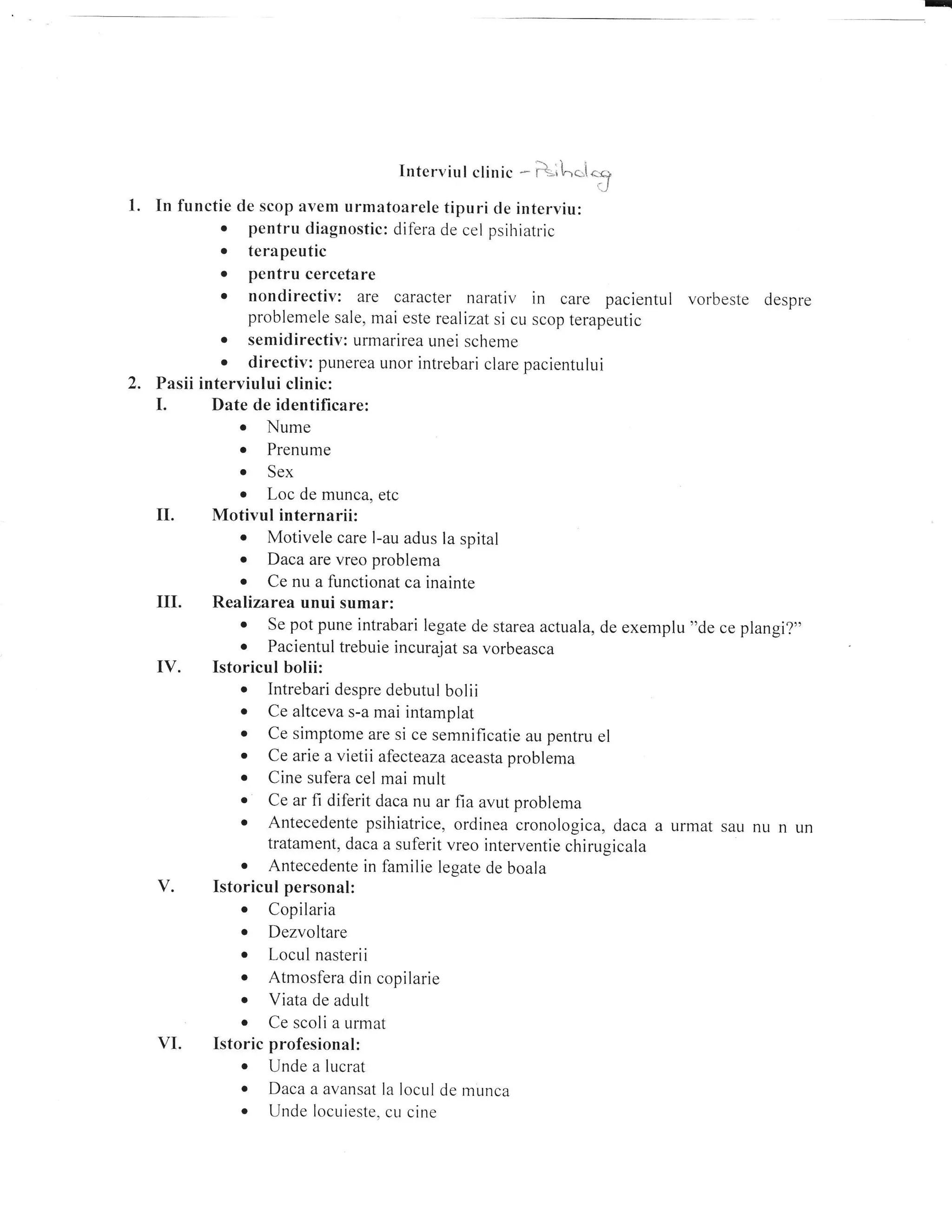 118303651 interviu-clinic-psiholog | PDF