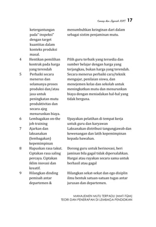 Manajemen Mutu Terpadu MMT TQM Teori dan Penerapan di Lembaga ...