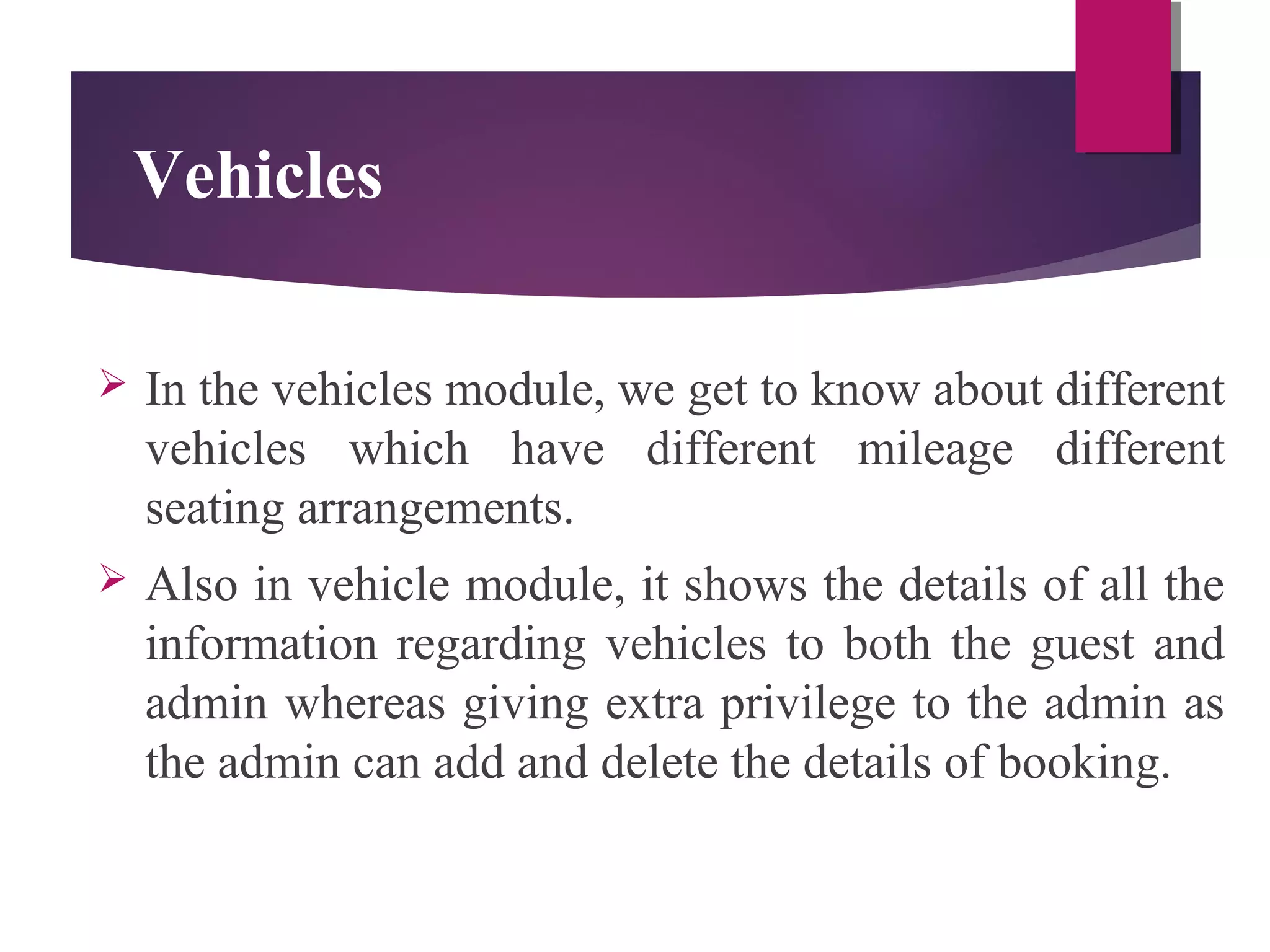VEHICLE MANAGEMENT SYSTEM | PPT