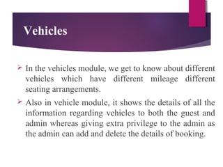 VEHICLE MANAGEMENT SYSTEM | PPT