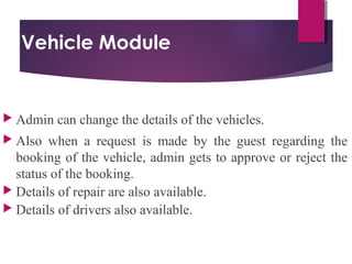 VEHICLE MANAGEMENT SYSTEM | PPT