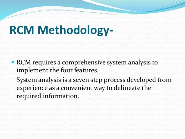 Reliability centered maintenance