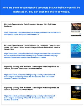 Microsoft Data Protection Manager 2010 Steve Buchanan | PDF