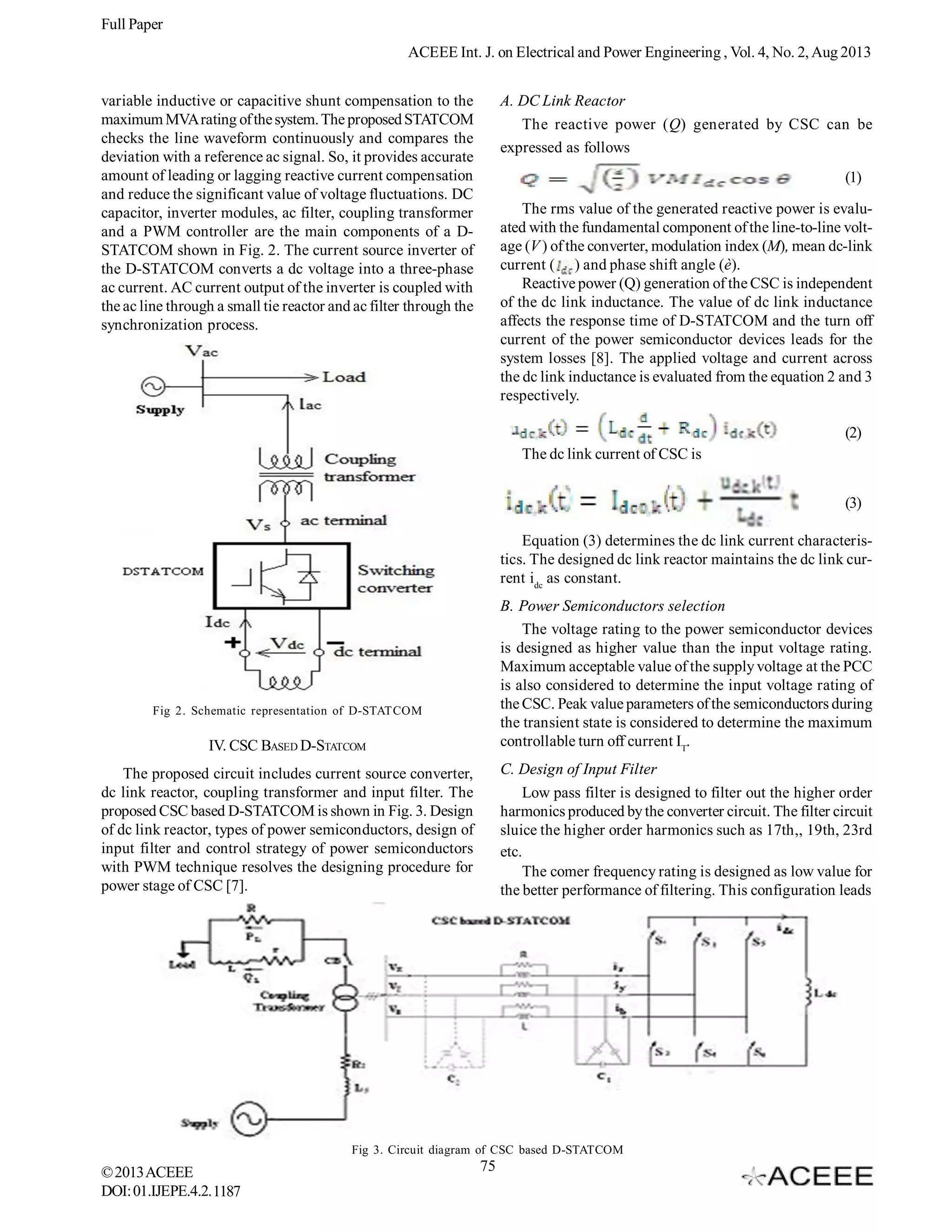 Voltage Sag Mitigation in Utility Connected System Using Current Source Converter Based D ...