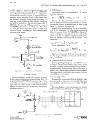 Voltage Sag Mitigation in Utility Connected System Using Current Source Converter Based D ...
