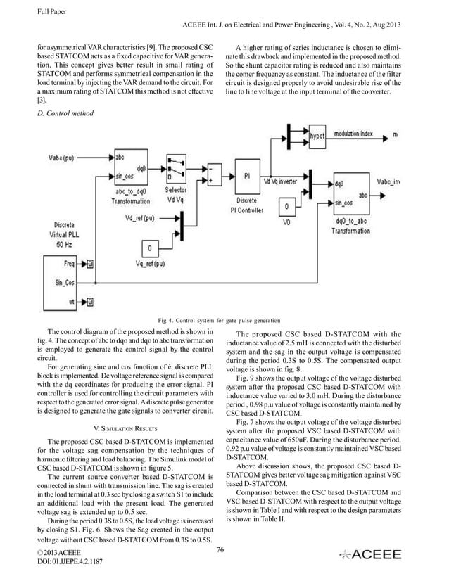Voltage Sag Mitigation in Utility Connected System Using Current Source Converter Based D ...