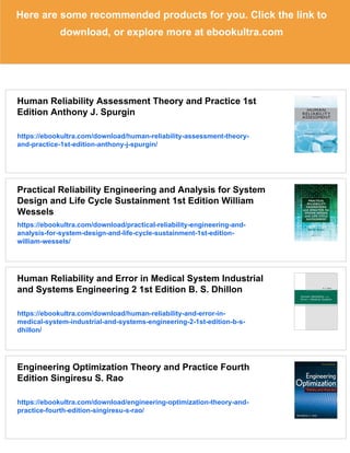 Telecommunications System Reliability Engineering Theory and Practice 1 ...