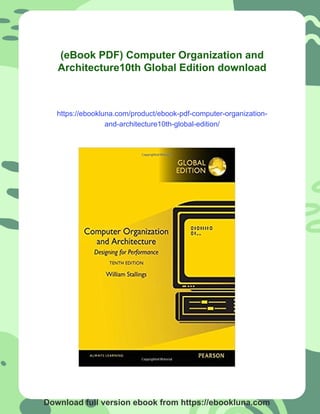 (eBook PDF) Computer Organization and Architecture10th Global Edition | PDF