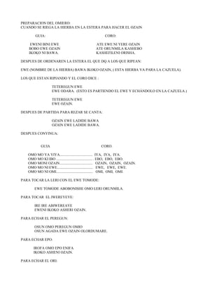 Cómo hacer la preparacion-del-omiero. Santeria | PDF