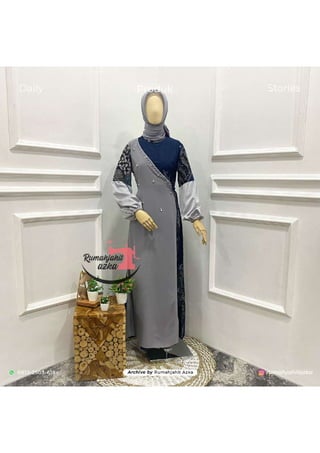 Gamis Payet Batik Kombinasi by Rumah Jahit Azka | PDF
