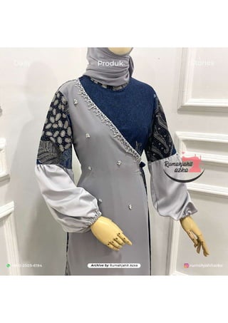 Gamis Payet Batik Kombinasi by Rumah Jahit Azka | PDF